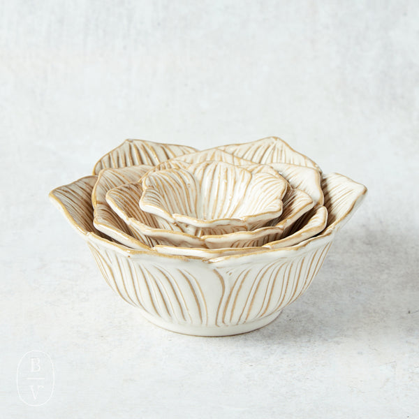 Stoneware Flower Shaped Bowl Set Of 4 By Bloomingville – Bella Vita ...