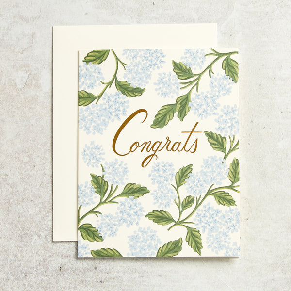 Hydrangea Congrats Card By Rifle Paper Co – Bella Vita Gifts & Interiors