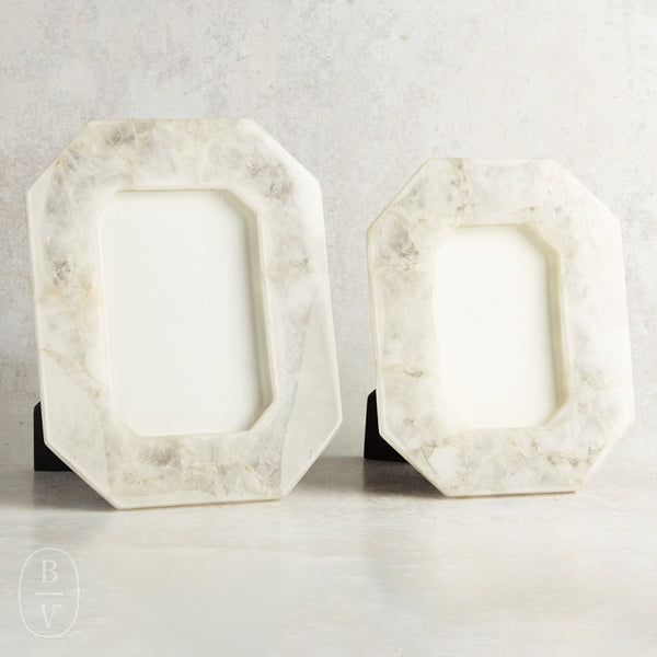 Octagonal White Quartz Frame – Bella Vita Gifts & Interiors