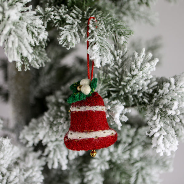 Wool Felt Bell Ornament With Beads – Bella Vita Gifts & Interiors