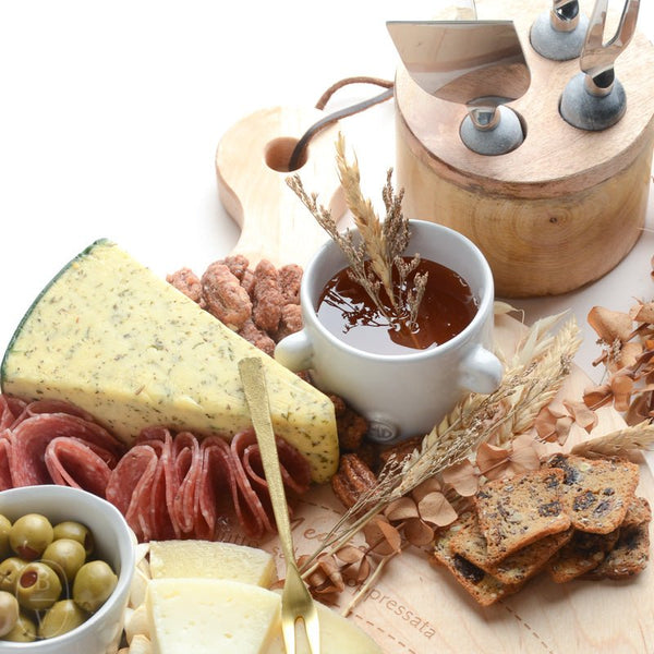 Cheese Server Set With Mango Wood Stand By Creative Co-op – Bella Vi