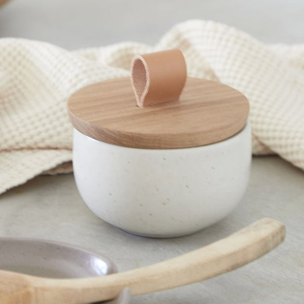 Pacifica Salt Cellar With Oak Lid By Casafina – Bella Vita Gifts ...